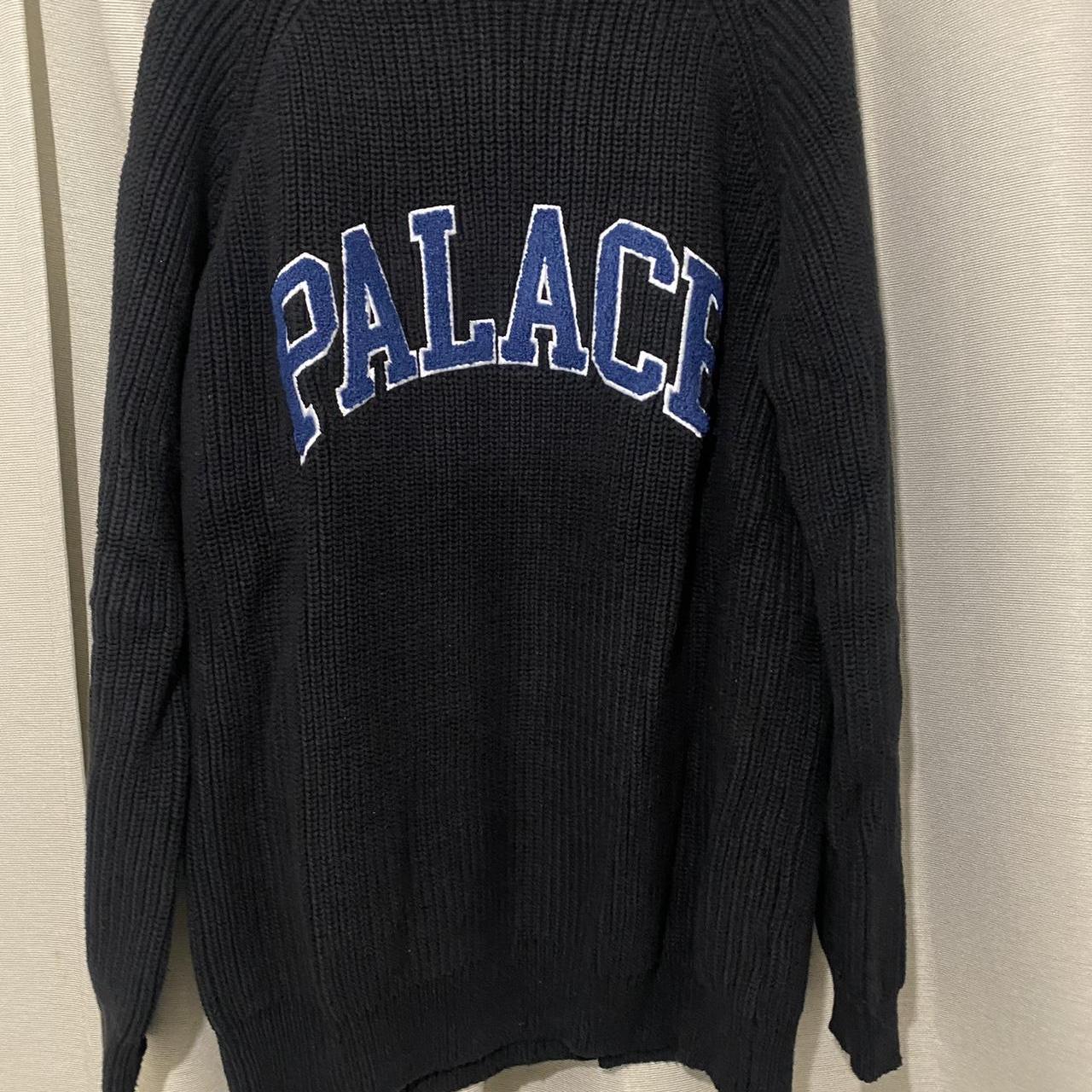 Palace Collegiate Knit Sweater Navy Blue Size XL |... | Depop