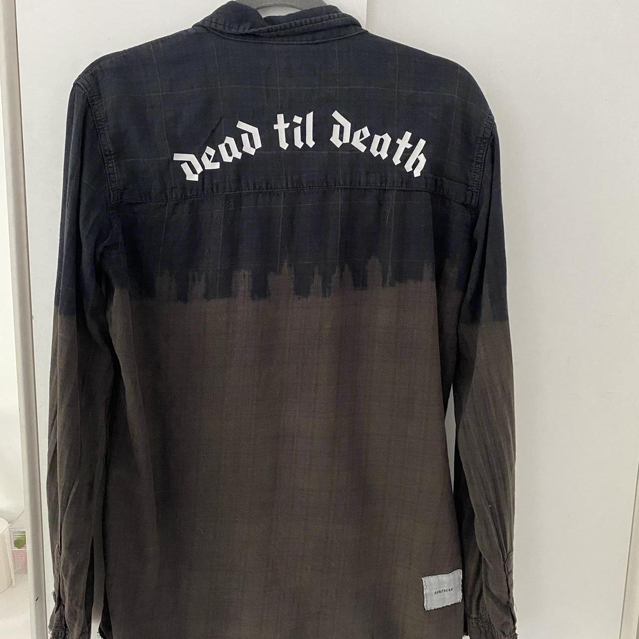 DROPDEAD dead till death checkered shirt Size... - Depop