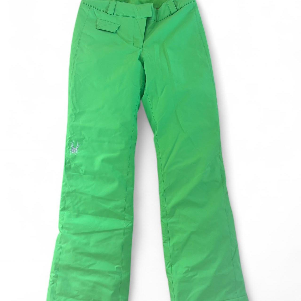neon green spyder ski pants never worn - perfect... | Depop