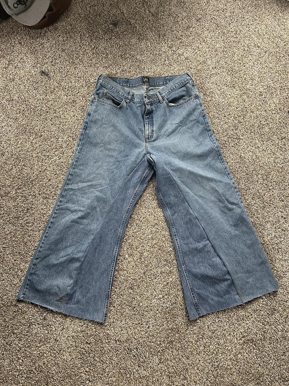 Super ultra wide jnco style lee jeans 38x30 /... - Depop