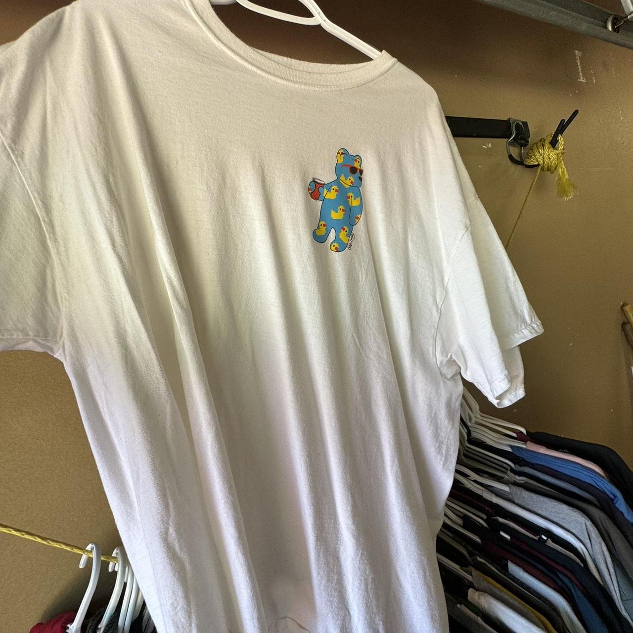 Riot Society t-shirt banana print teddy bear with... - Depop