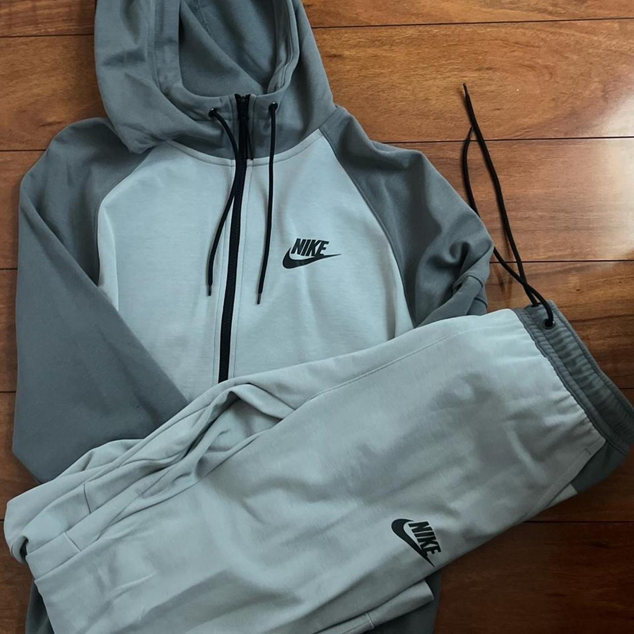 Grey Nike tech fleece hoodie and sweats grey, tech... | Depop
