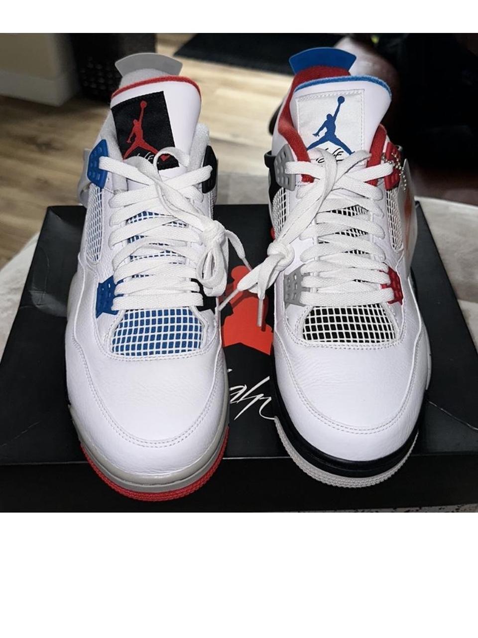 Jordan 4 “ what the 4 “ Never worn Ice bottoms... - Depop