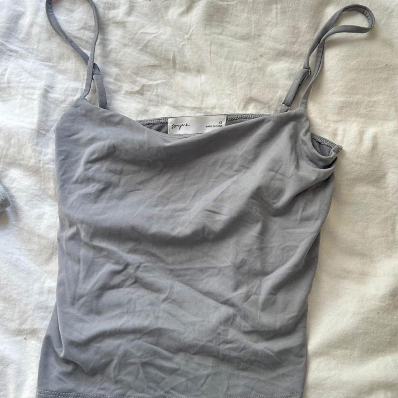 Grey blue Supre cami top never been worn size... | Depop