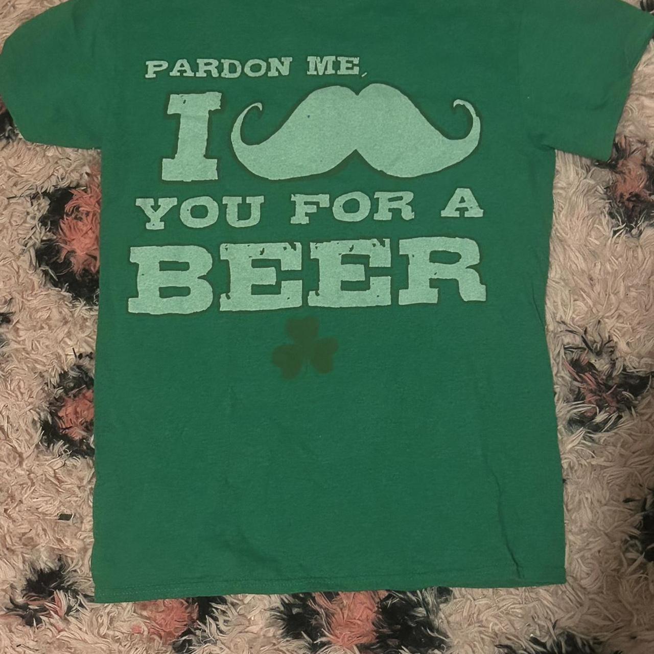 scenecore ironic “I Mustache You For a Beer”... | Depop