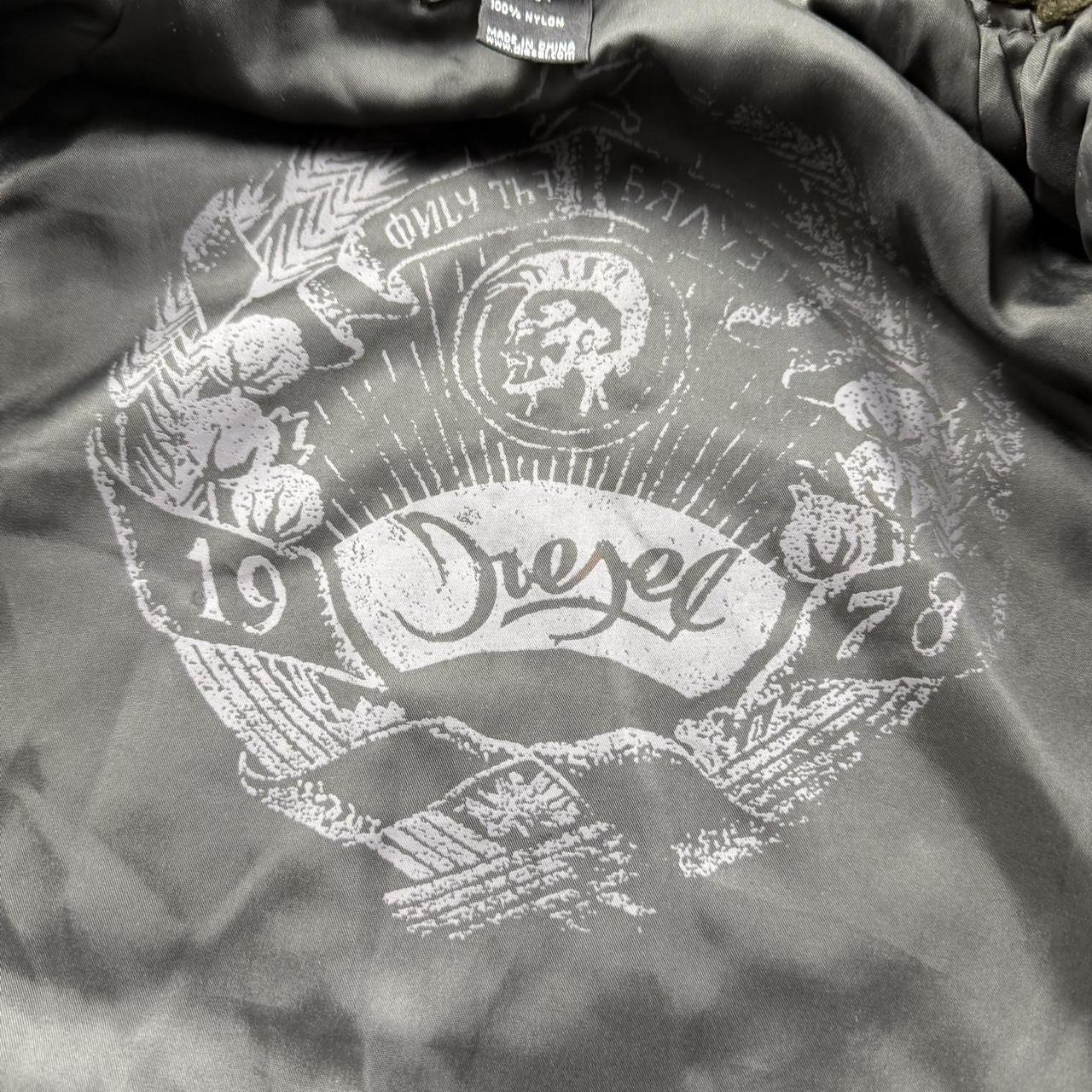 2000s Vintage Diesel grey split hood n2-b flight... | Depop