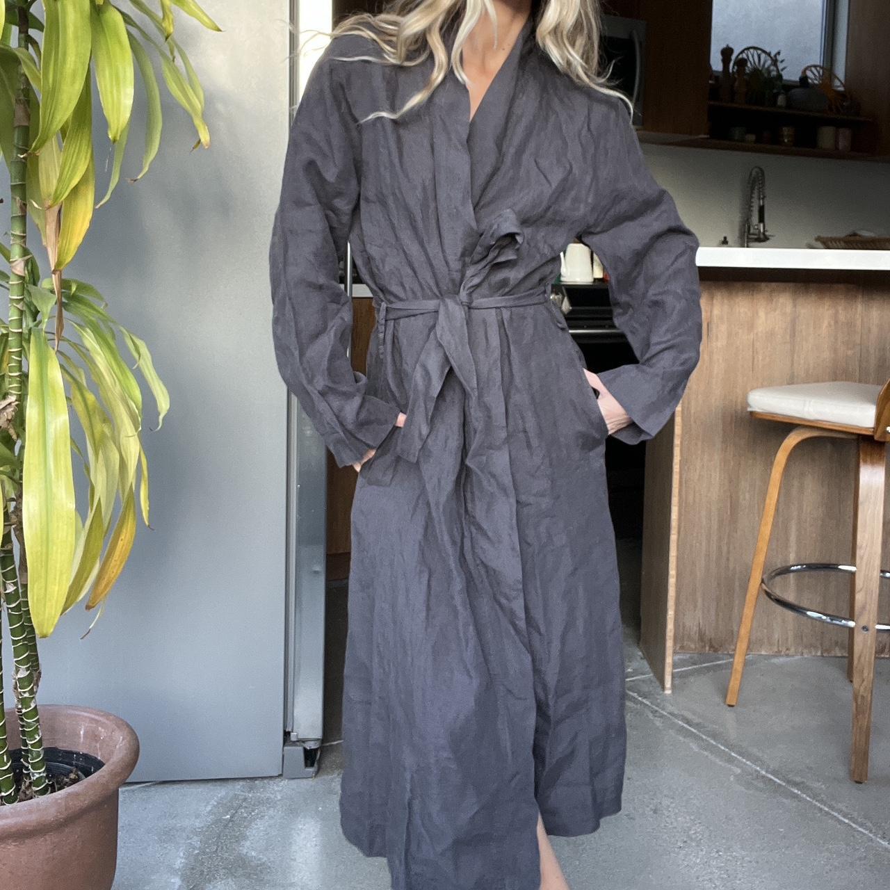 COAL LINEN ROBE • Parachute Home • S *New with... - Depop