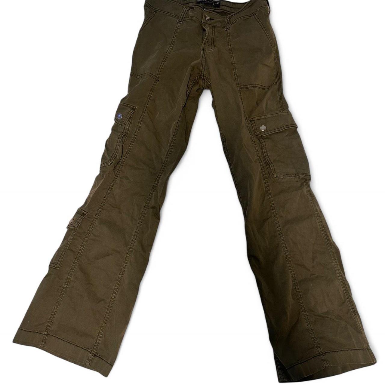 hollister mid rise bootcut cargo pants • very... | Depop