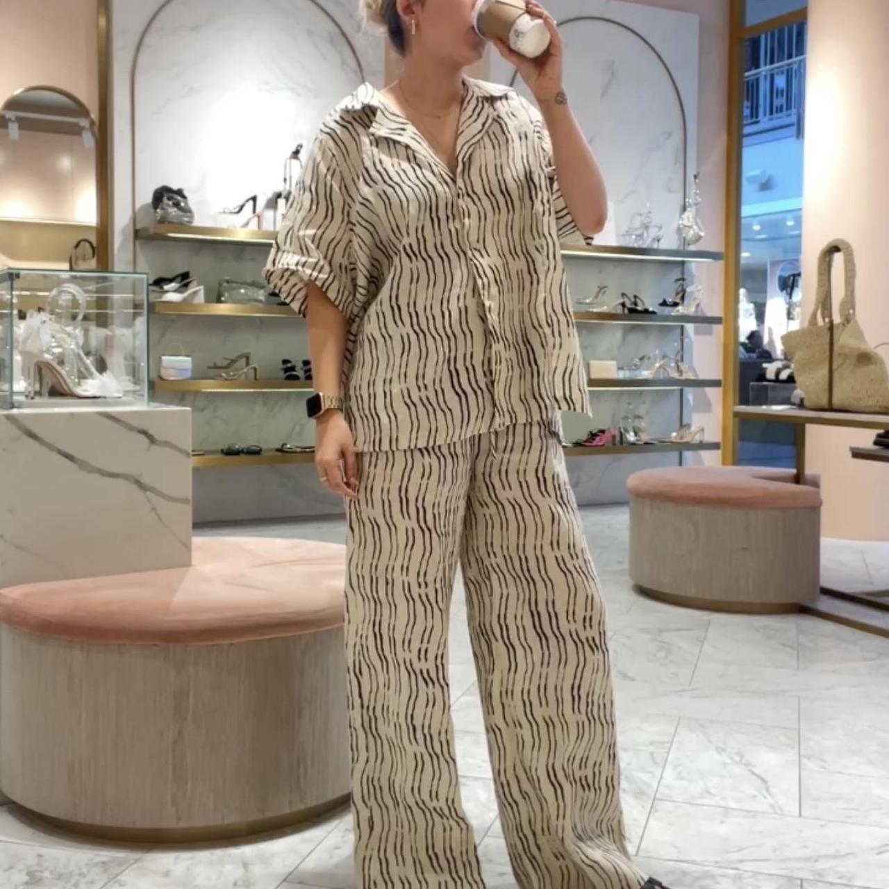 Dissh linen set Size 8 pants and top Dirt marks on... | Depop