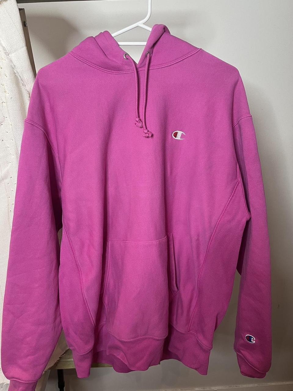 Champion Pink Hoodie - size XL. Comfy fit! Only worn... - Depop