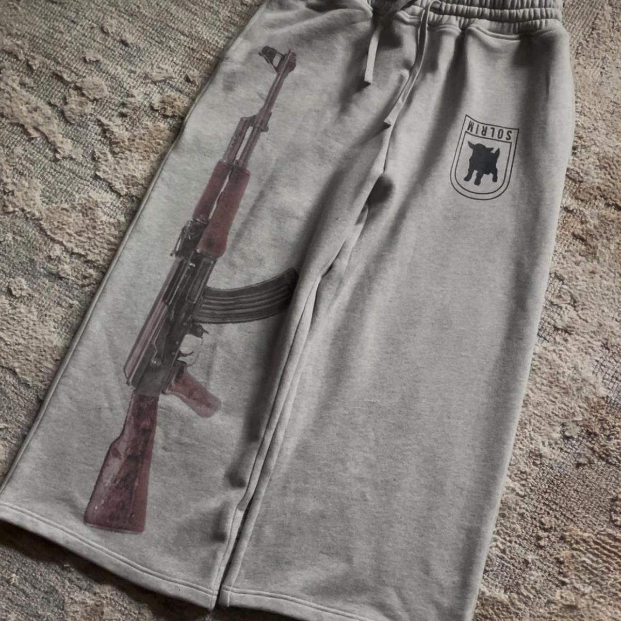 solrimLA ak47 baggy double waist sweatpants 450... | Depop