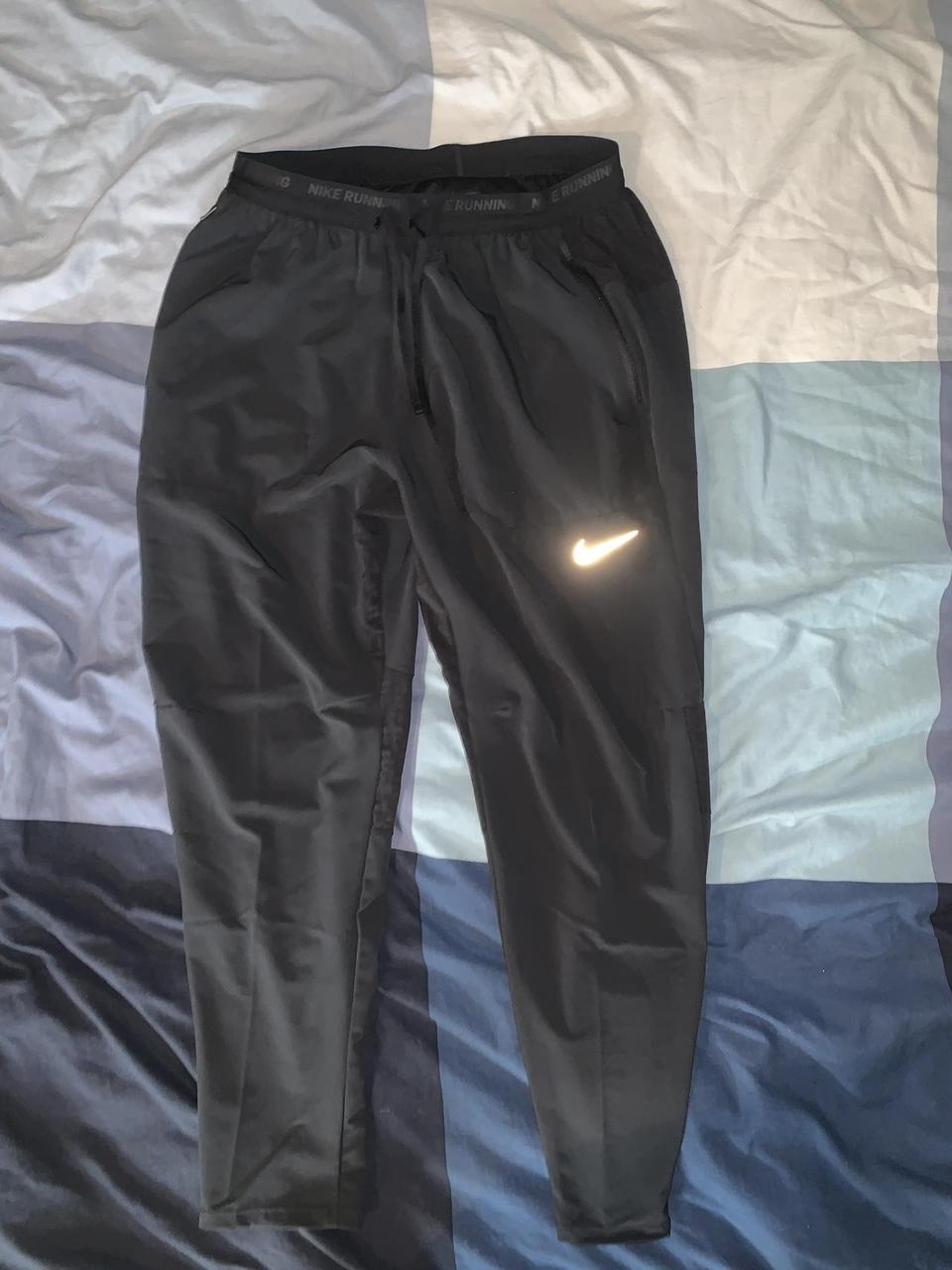 brand new nike miler reflective tracksuit bottoms... - Depop