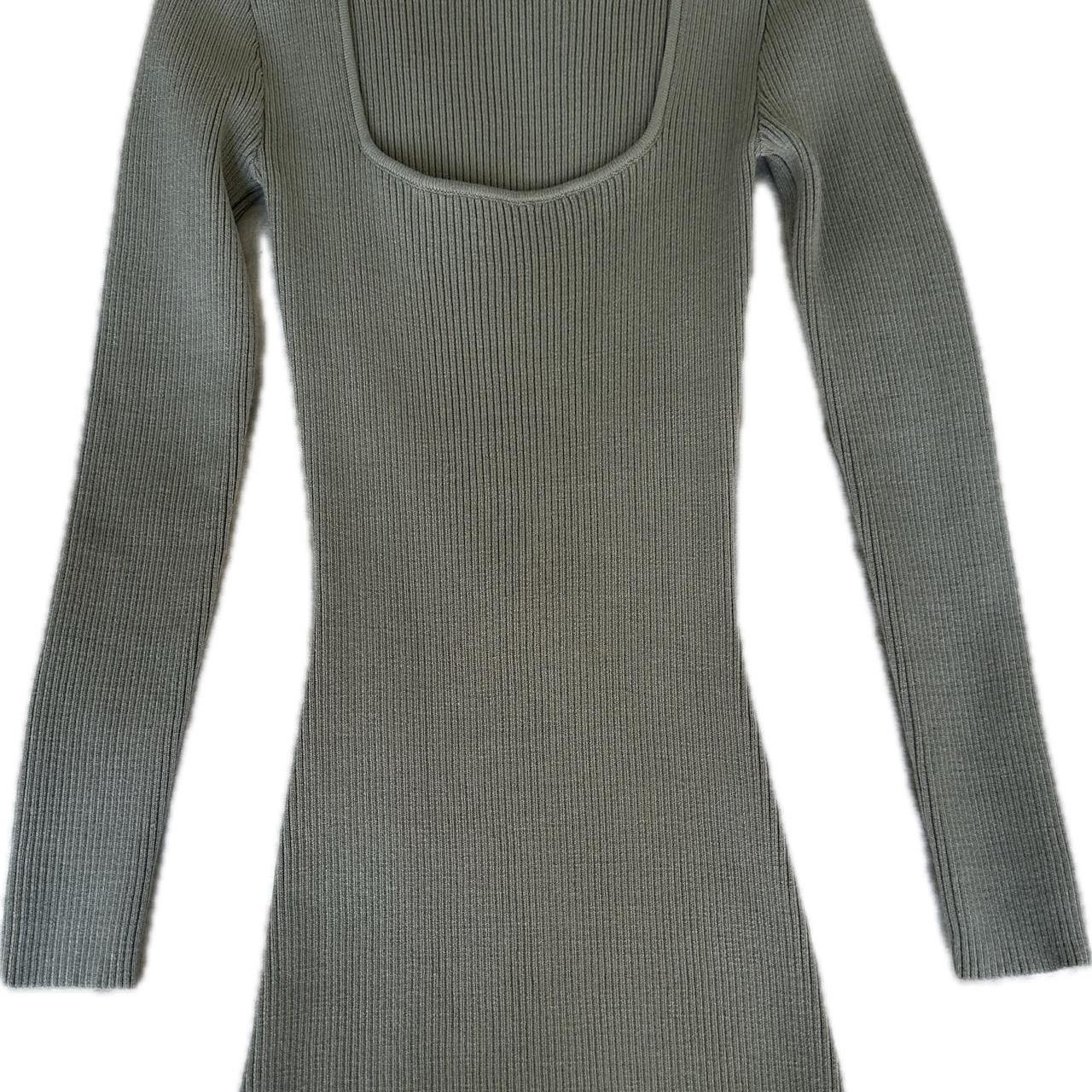 Gorgeous sage green ribbed supre maxi dress. Hugs... | Depop