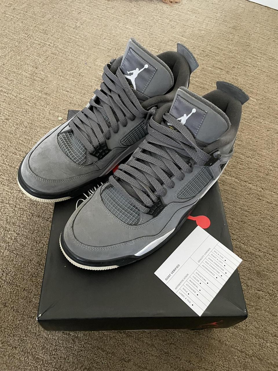 Jordan 4 Retro Cool Grey Size 12 Pretty worn, but... - Depop