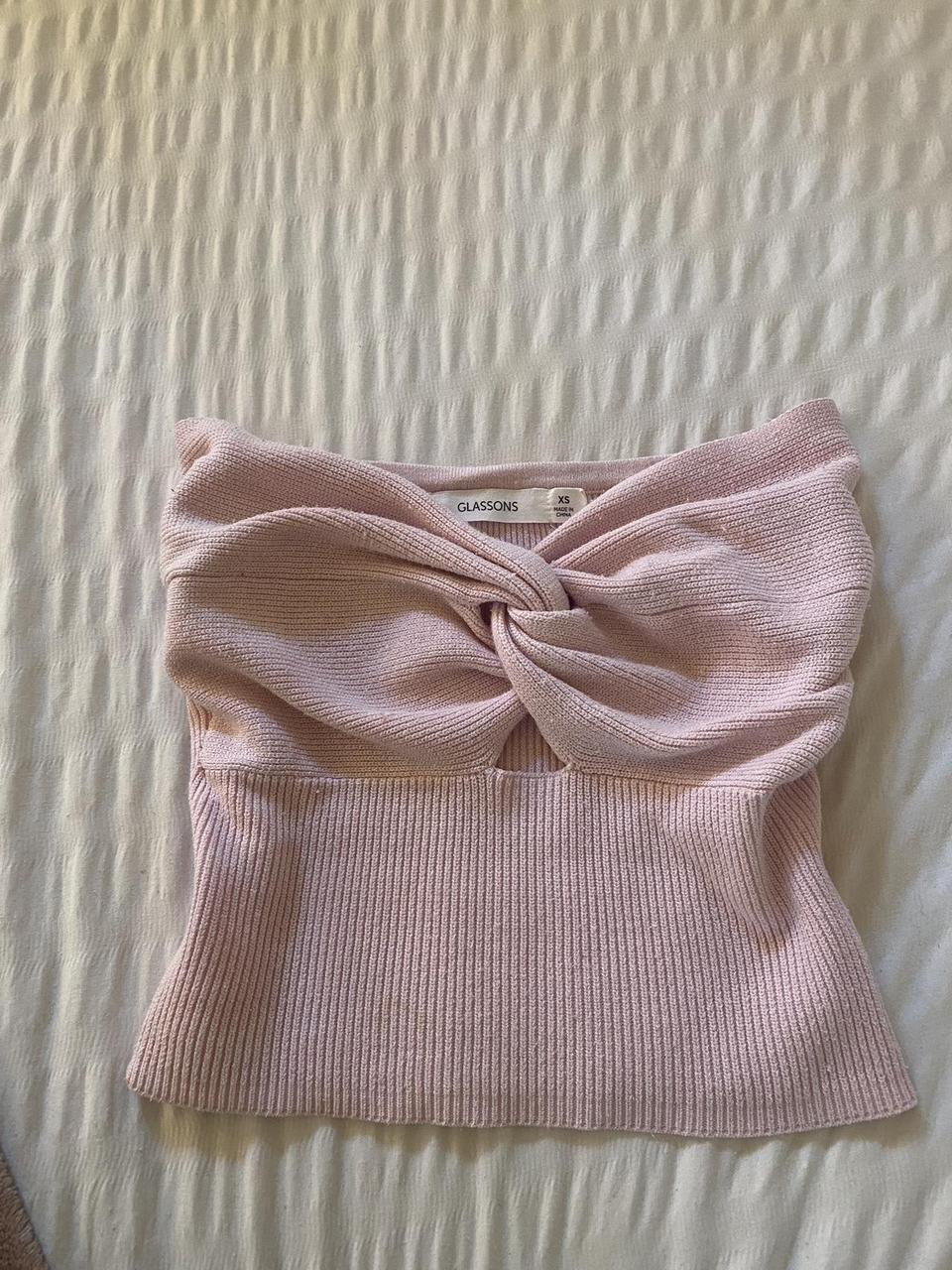 glassons pink twist top 🪽bought for $25, small... - Depop