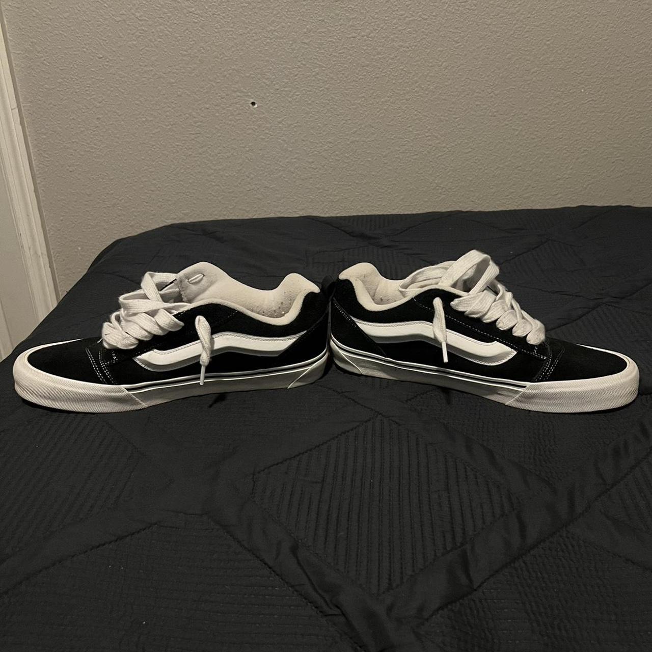 Oreo Vans Knu Skool Barely worn #Vans #KnuSkool... - Depop