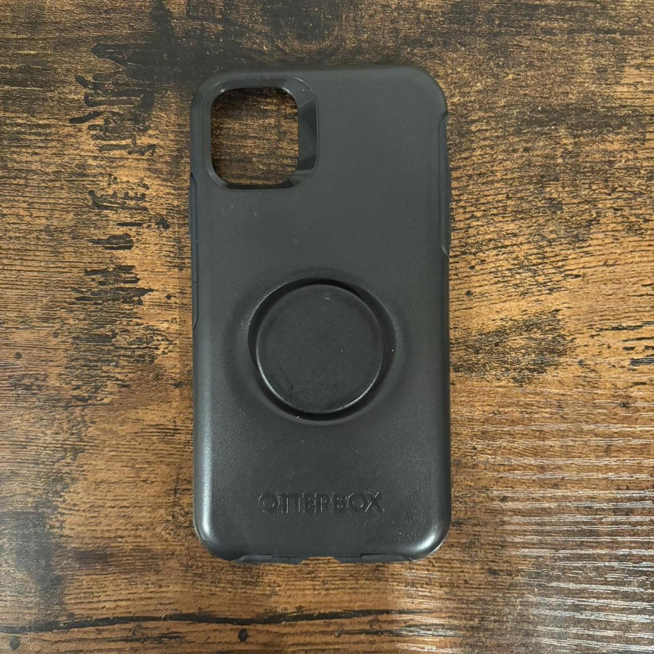 Black Otterbox iPhone 11 case with PopSocket | Depop