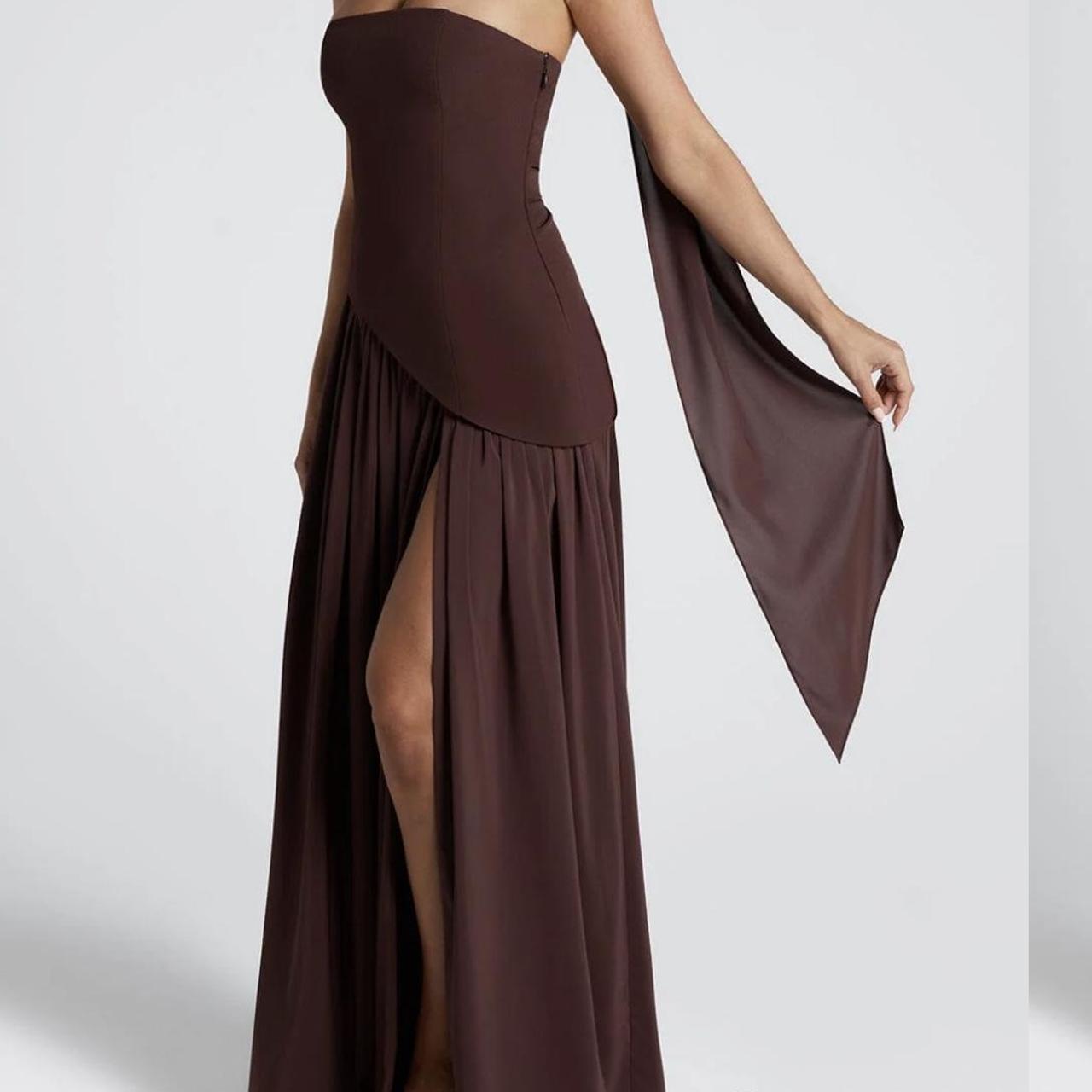 Babyboo Maliyah maxi dress Brown plum size XS only... | Depop