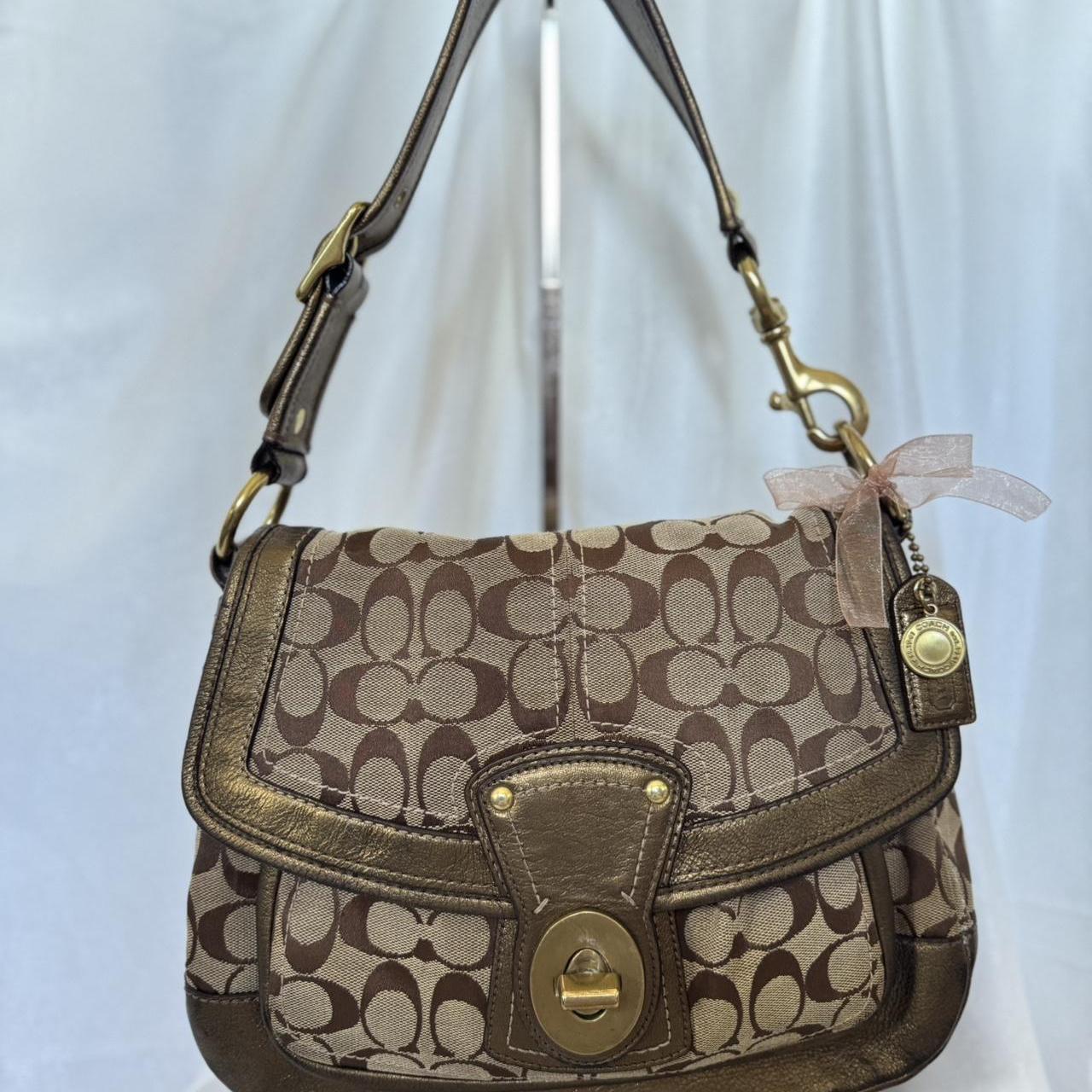 Vintage Gold Coach Legacy Bag In Great... | Depop