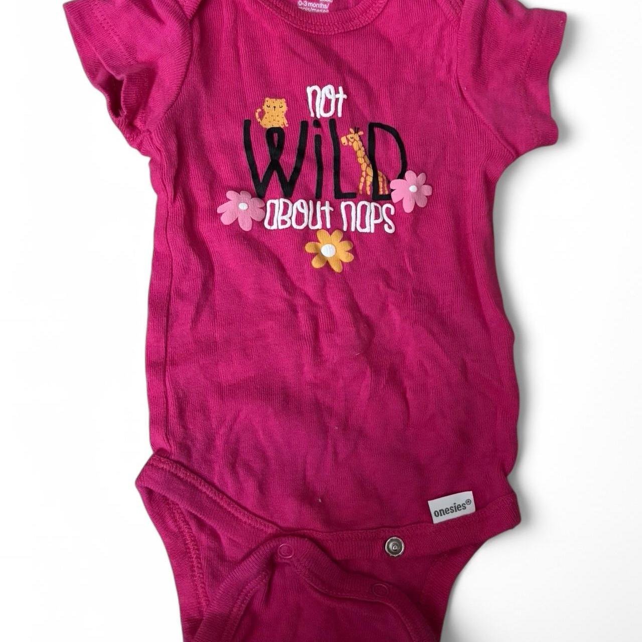 Pink not wild about naps bodysuit for baby girls... | Depop