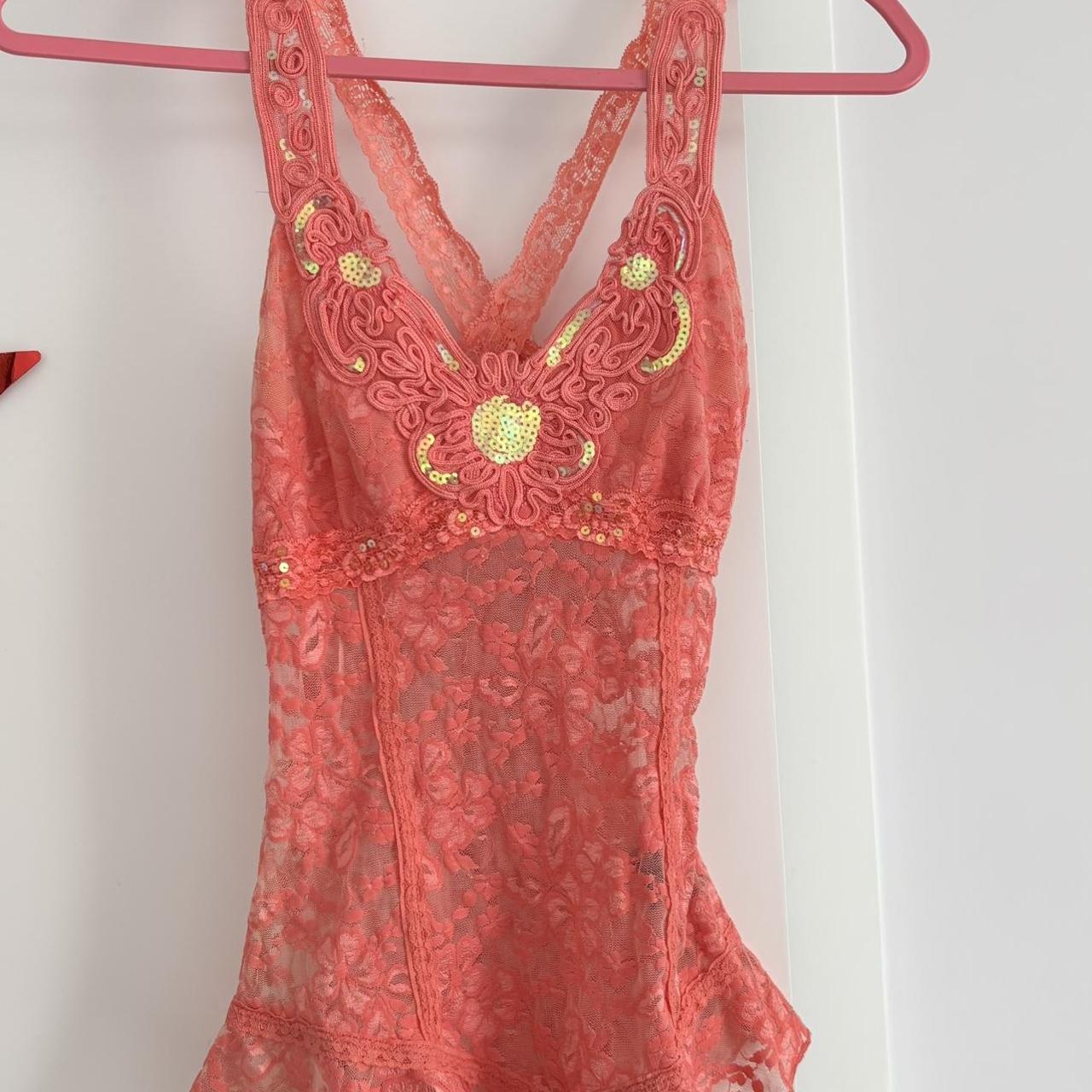 Small; Literally the cutest and girliest pink Lacey... | Depop