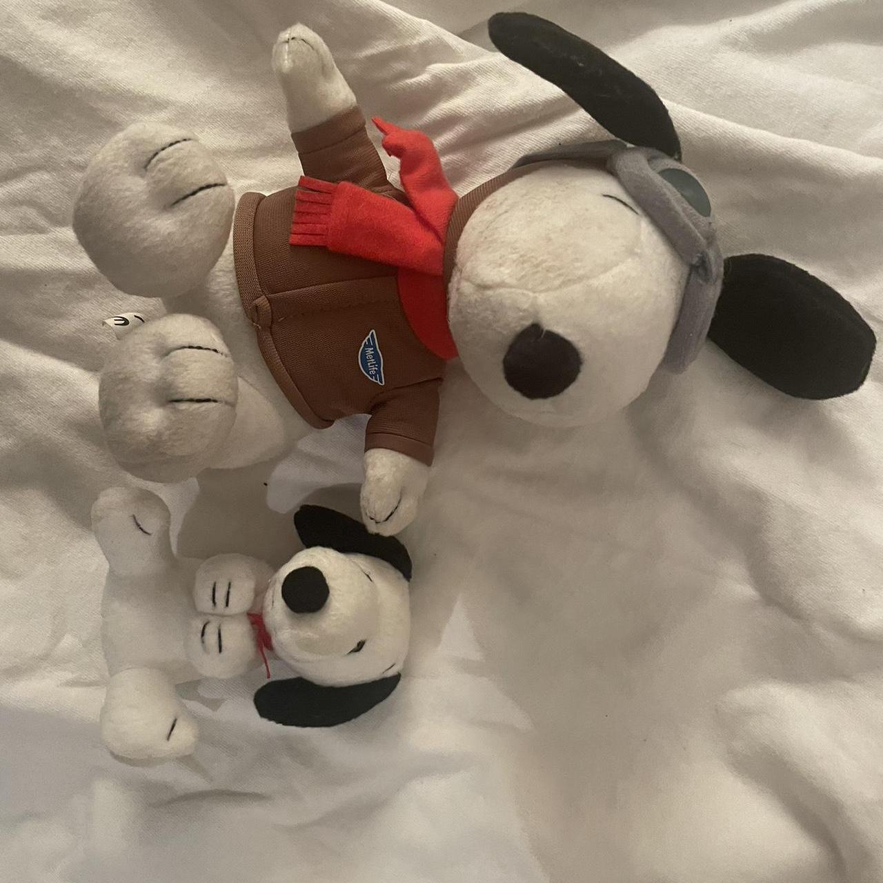 Snoopy plushies bundle/duo a little dusty, but will... | Depop