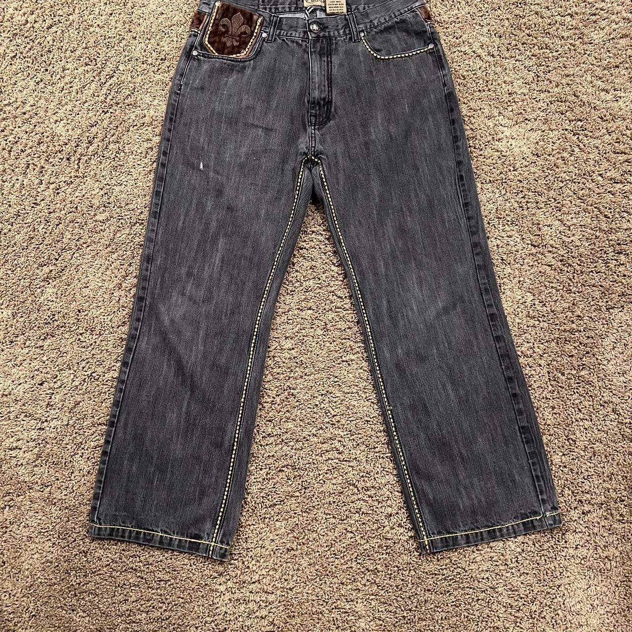 Russo y2k baggy skater jeans with fuzzy pockets ... - Depop