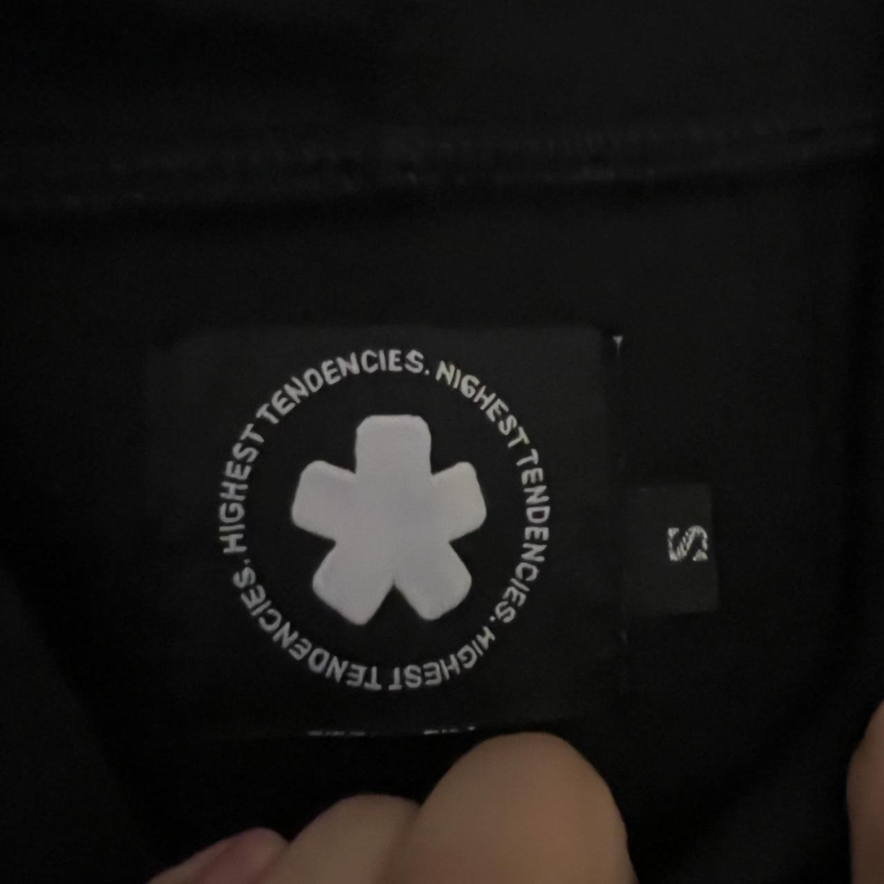 Highest tendencies half zip up black/white hoodie... | Depop