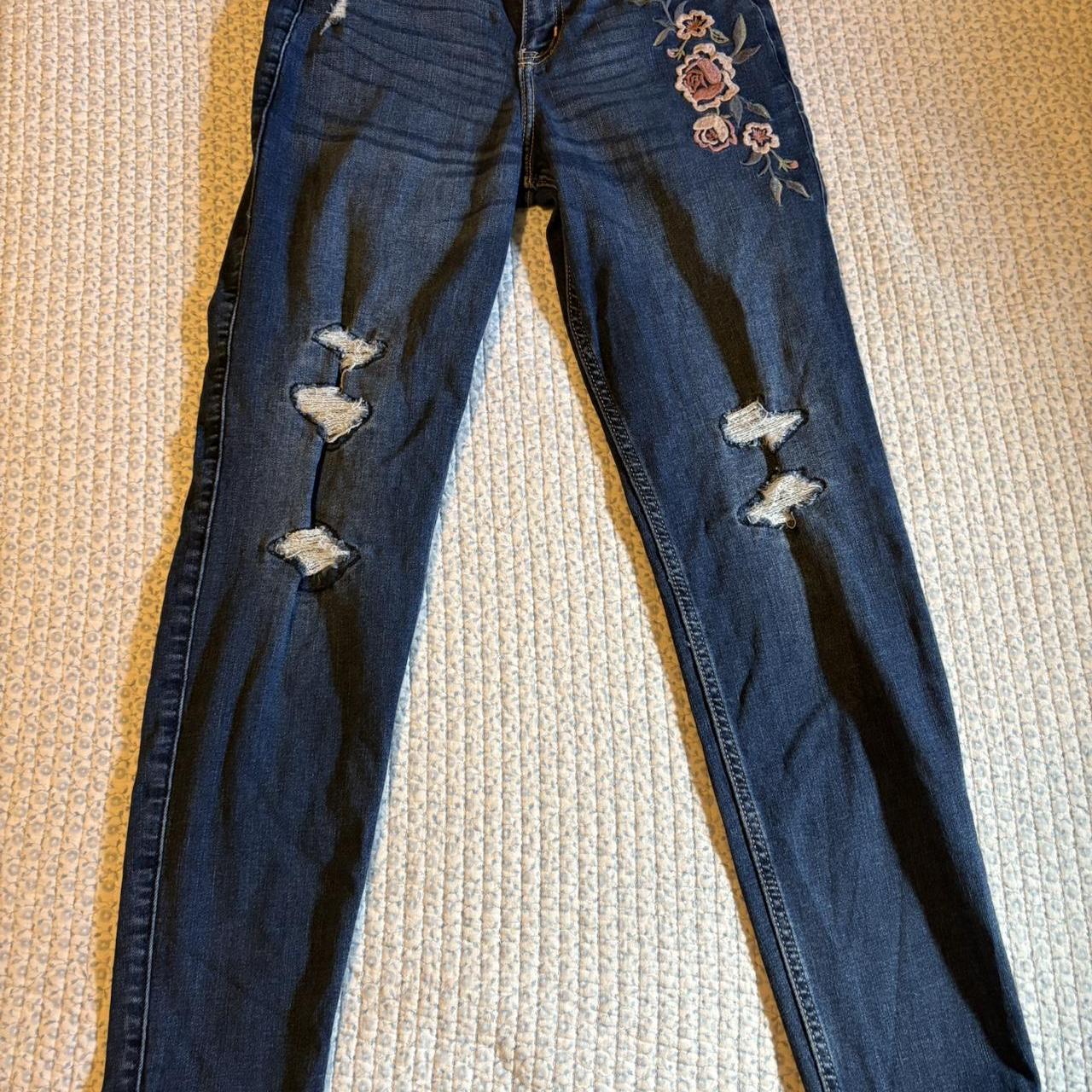 Abercrombie Slim Fit Ripped Kids Jeans Size 15/16 Slim | Depop