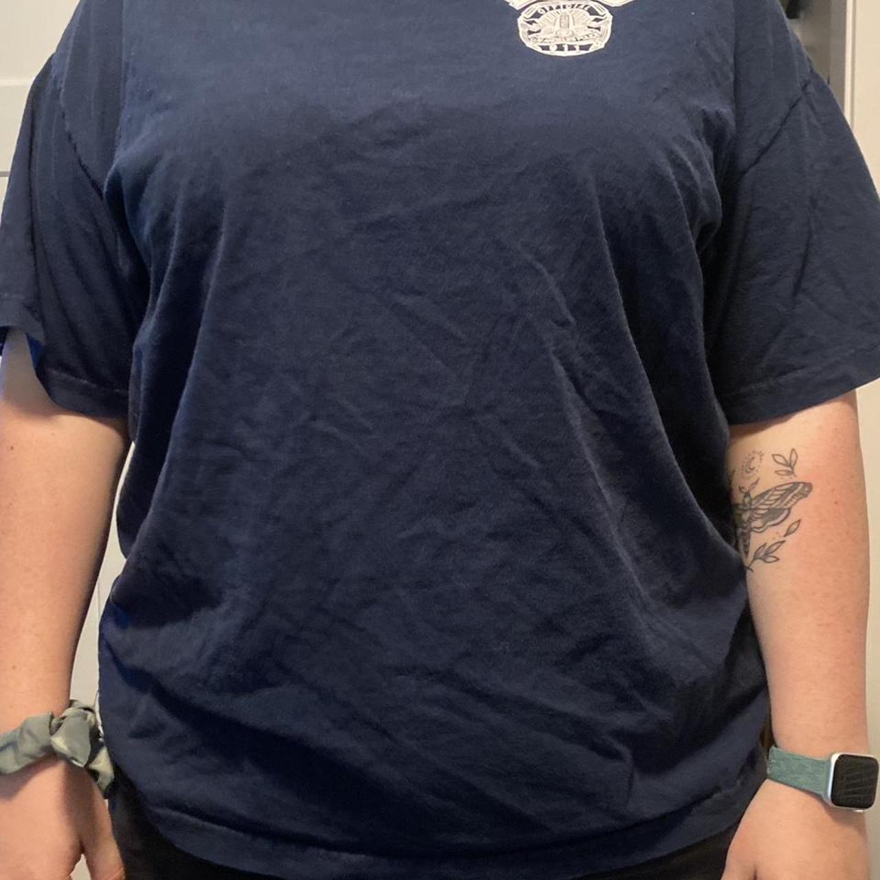 LAPD Navy 2X Shirt 100% Cotton Only worn once - Depop