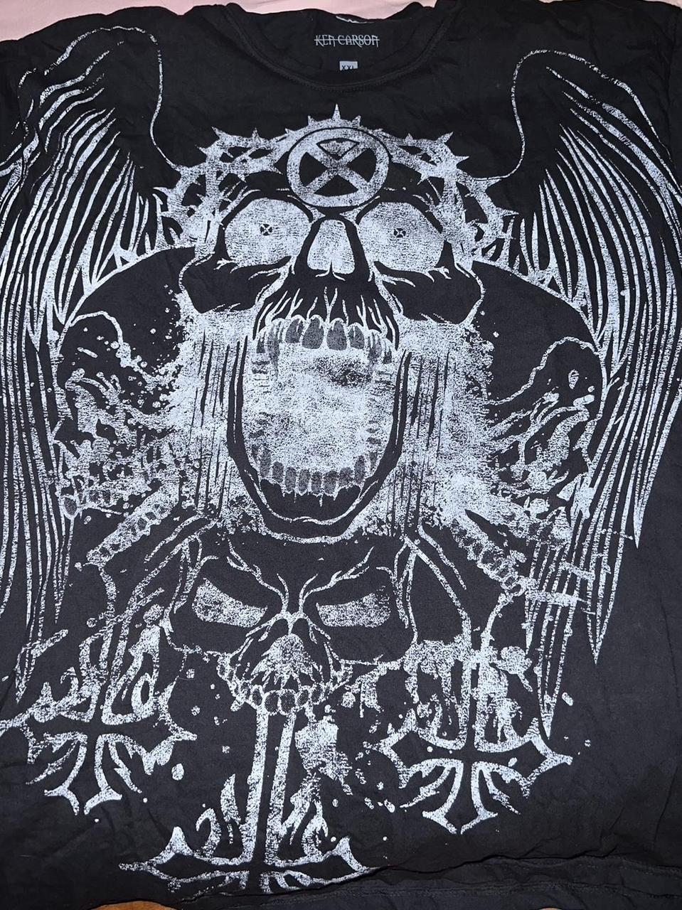 Ken Carson Skull Upside Down Cross Tee LIMITED... - Depop