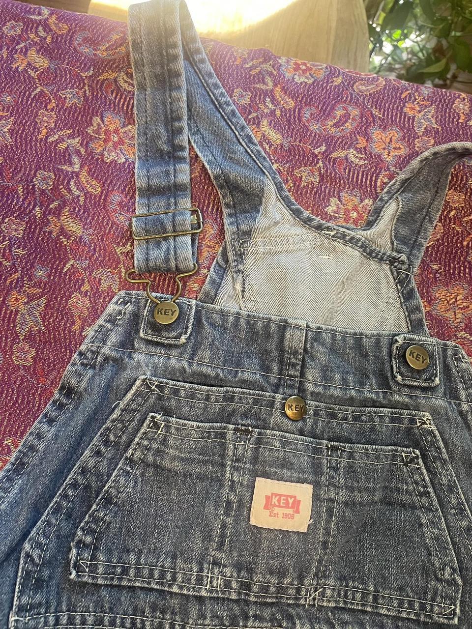 Denim blue chunky overalls, heavy duty, fits baggy... - Depop