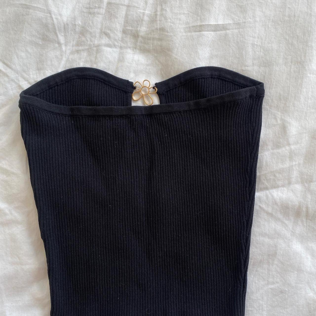 Black Bershka boob tube / strapless top #corsettop | Depop