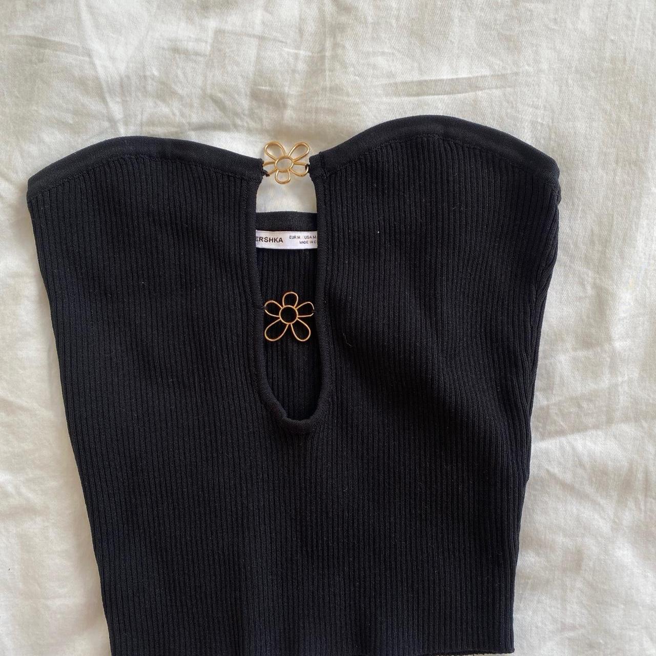 Black Bershka boob tube / strapless top #corsettop | Depop