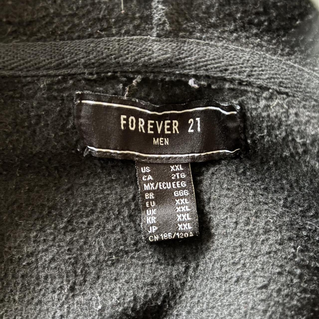 Black and white forever 21 skeleton zip-up hoodie... | Depop