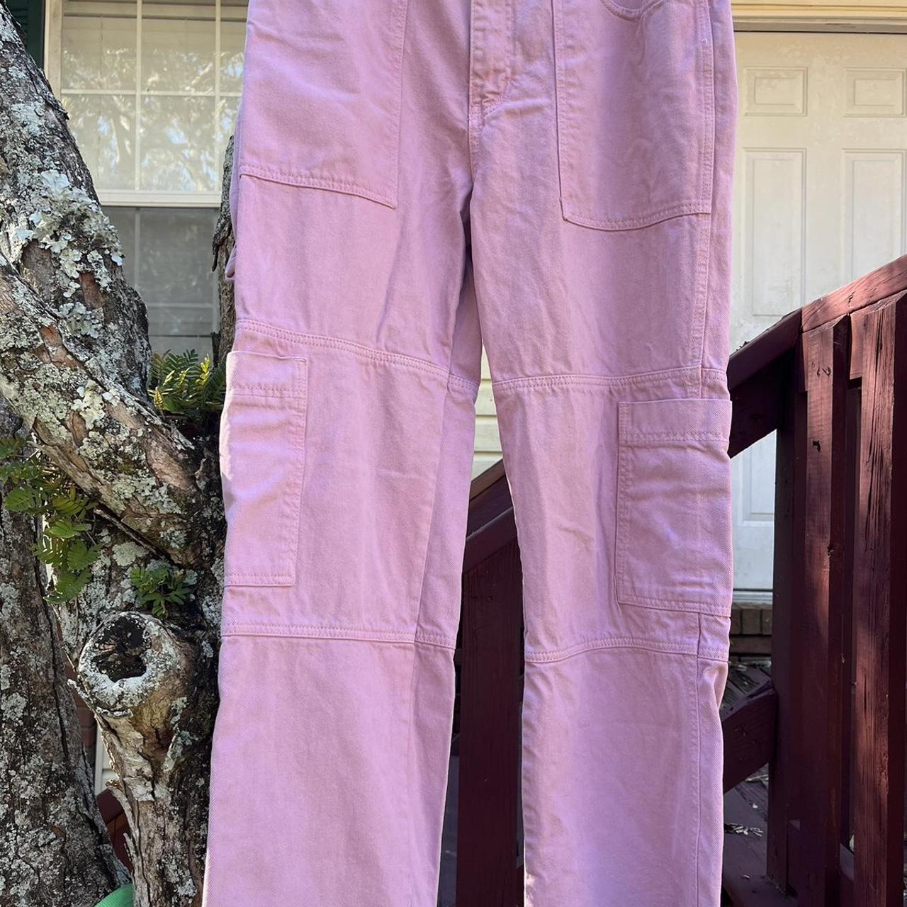 RAGGED PRIEST pink cargo pants, excellent condition!... - Depop