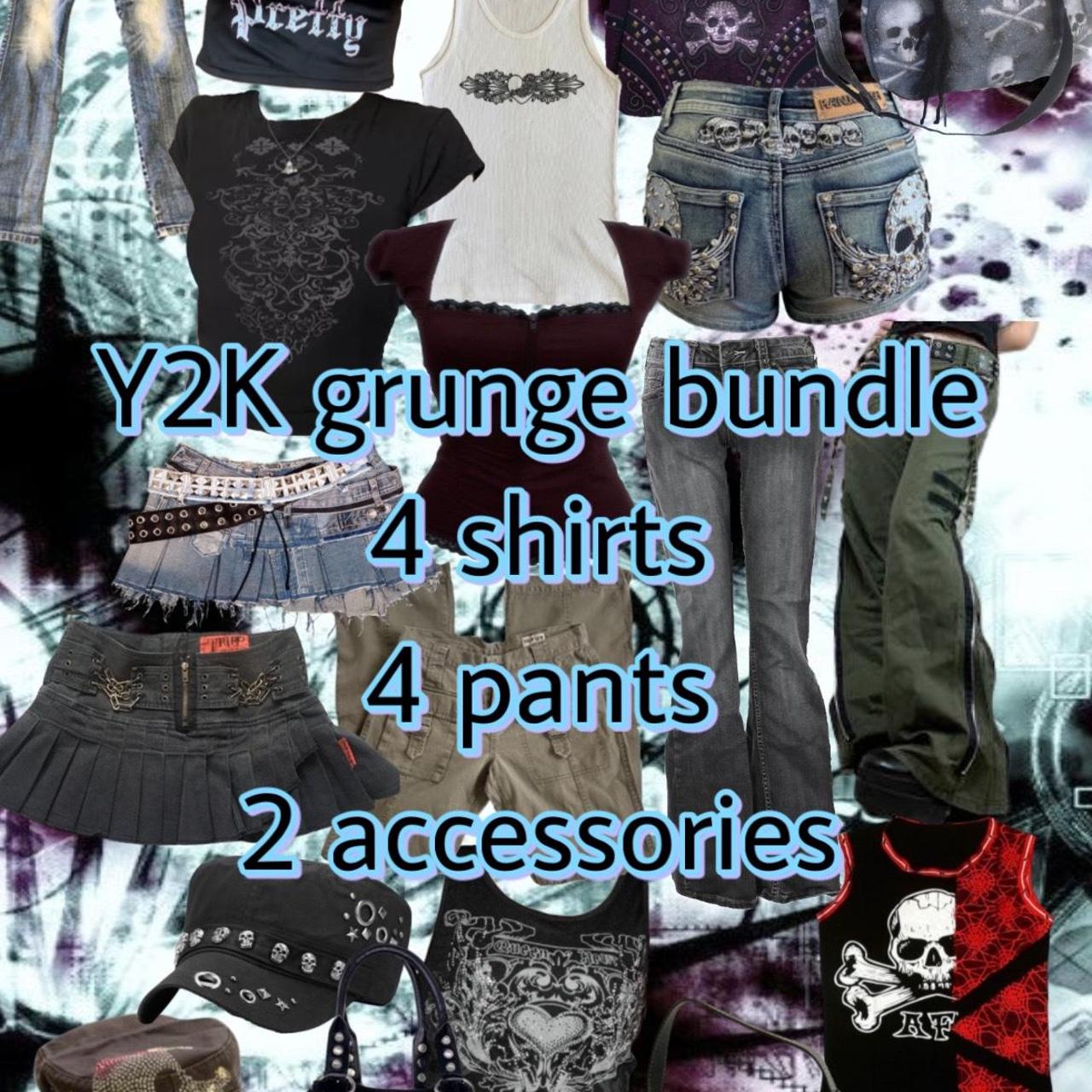 Y2K Grunge bundle You get 4 shirts 4 pants & 2... | Depop