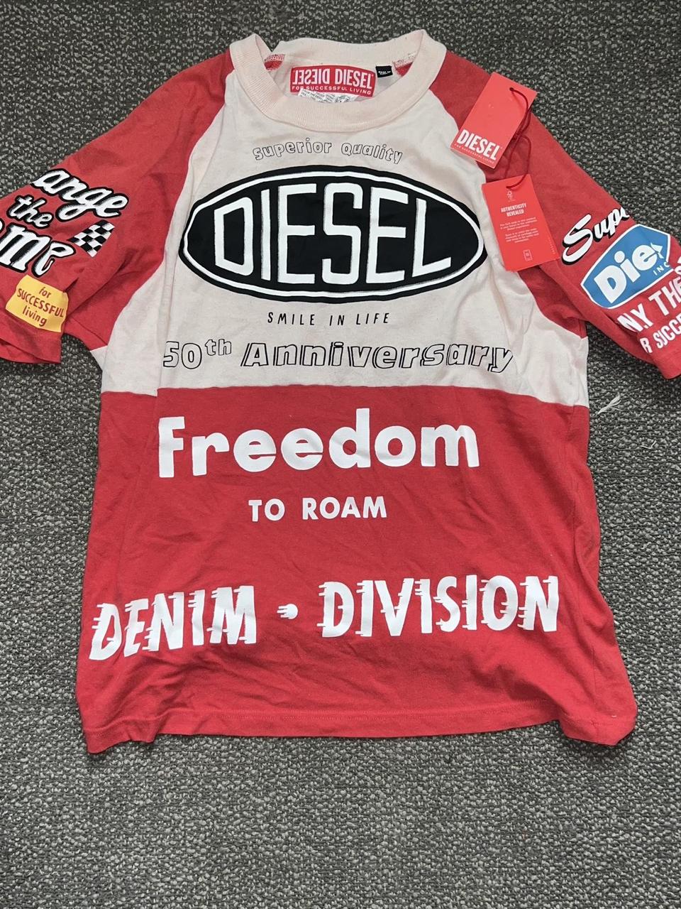 Oversized Diesel Graphic Shirt Size Large - Depop