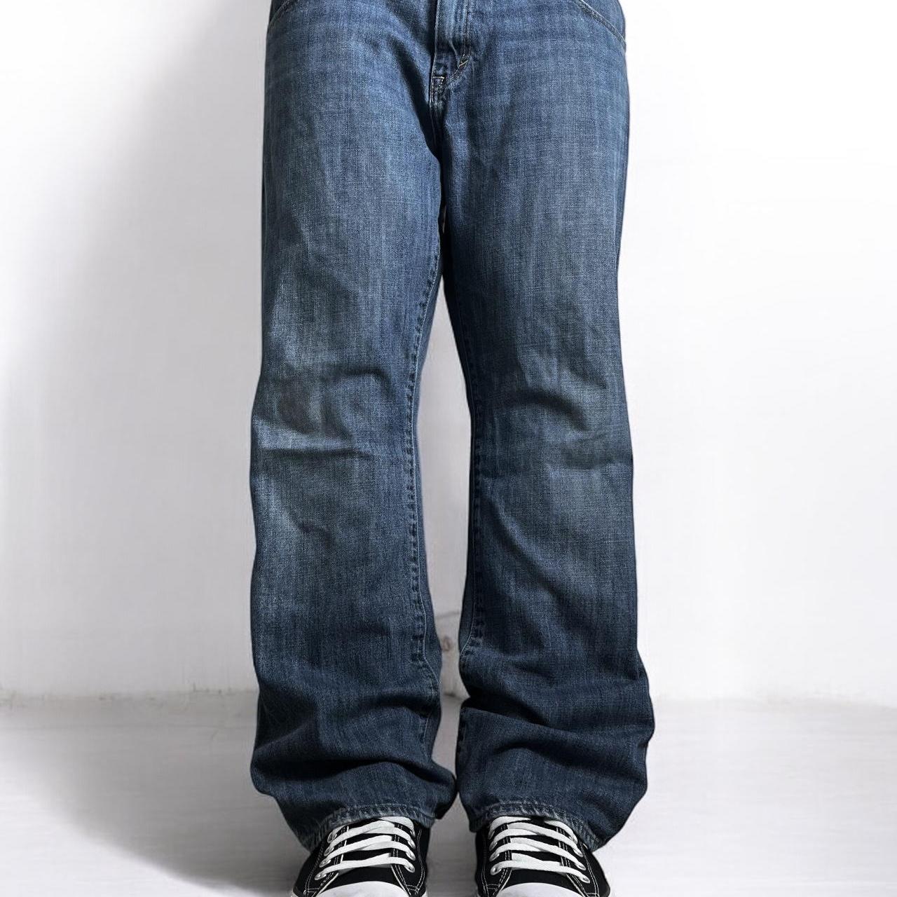 Y2K grunge faded baggy boot cut jeans grunge style... | Depop