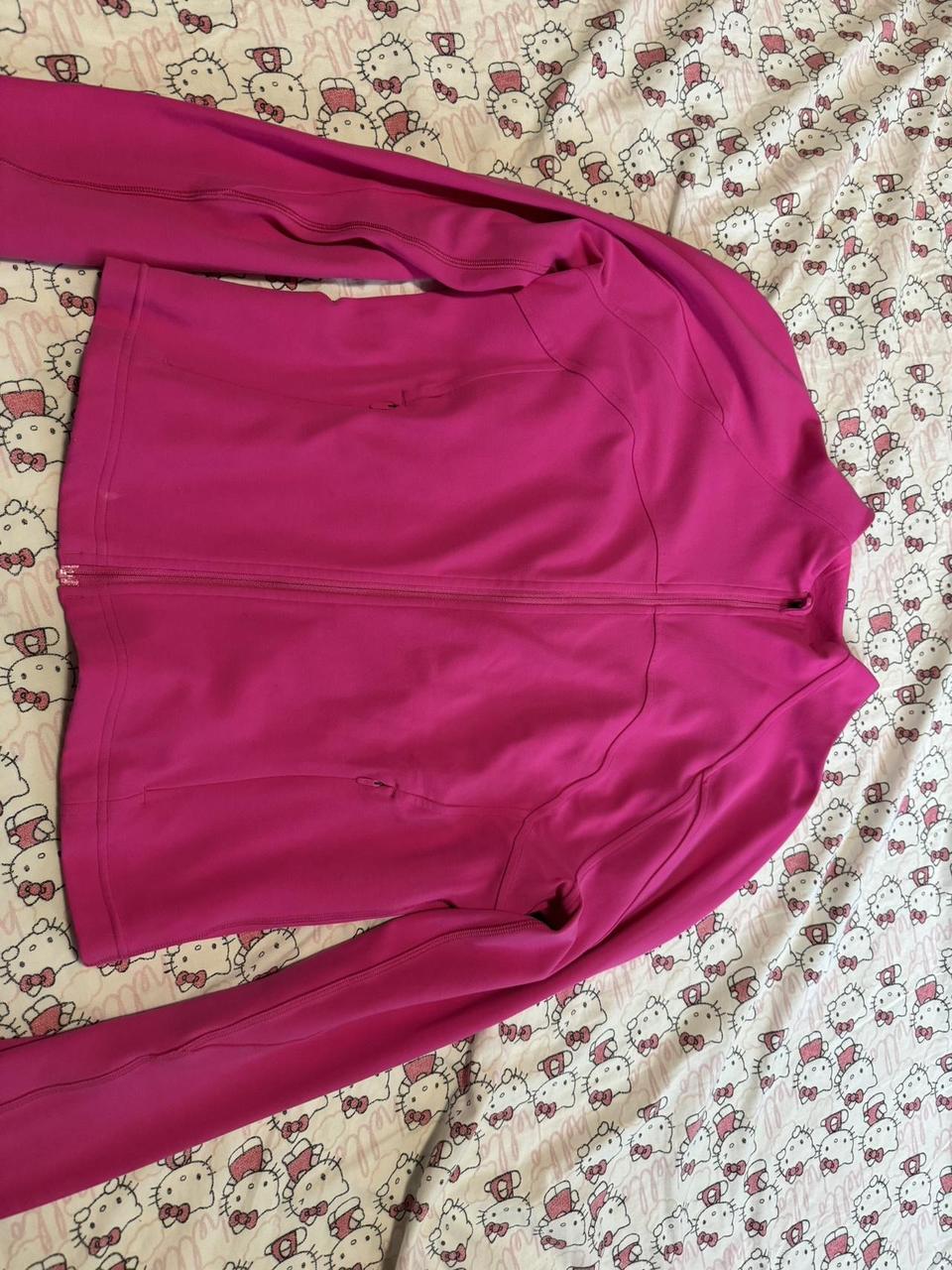 lululemon hot pink cropped define jacket !! size... - Depop