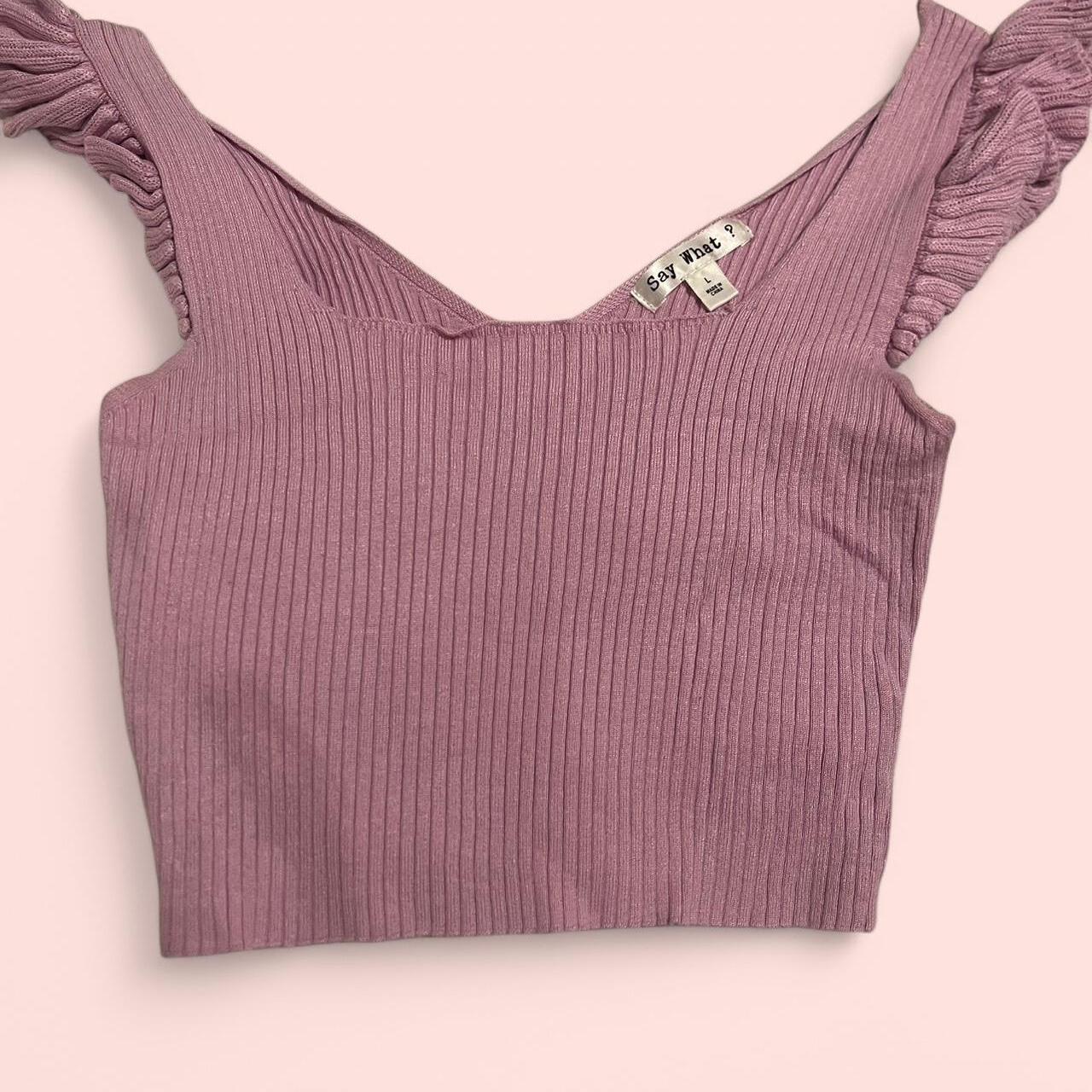 Pink ruffled tank top 💓🌸 | Depop