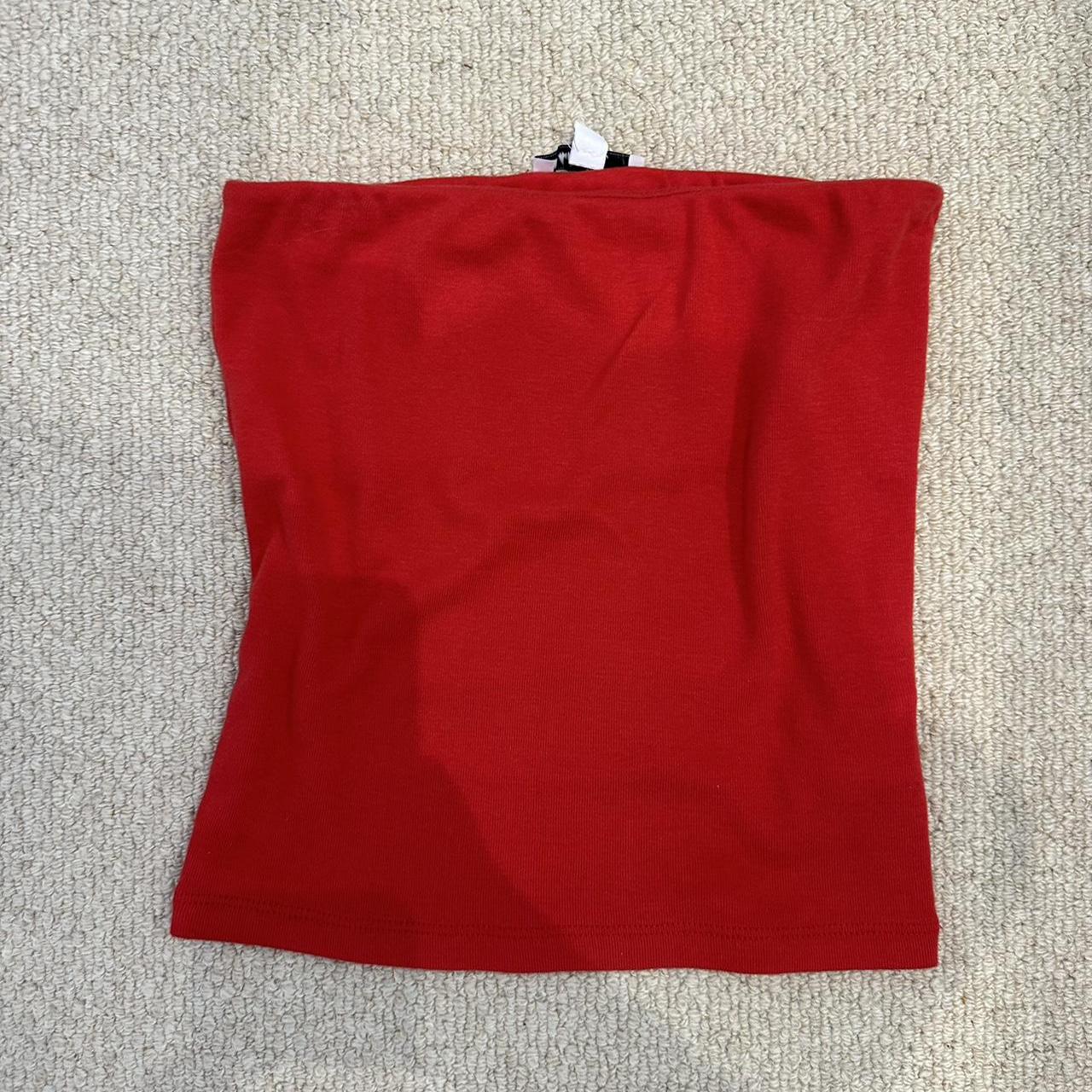 subdued red tube top - Depop
