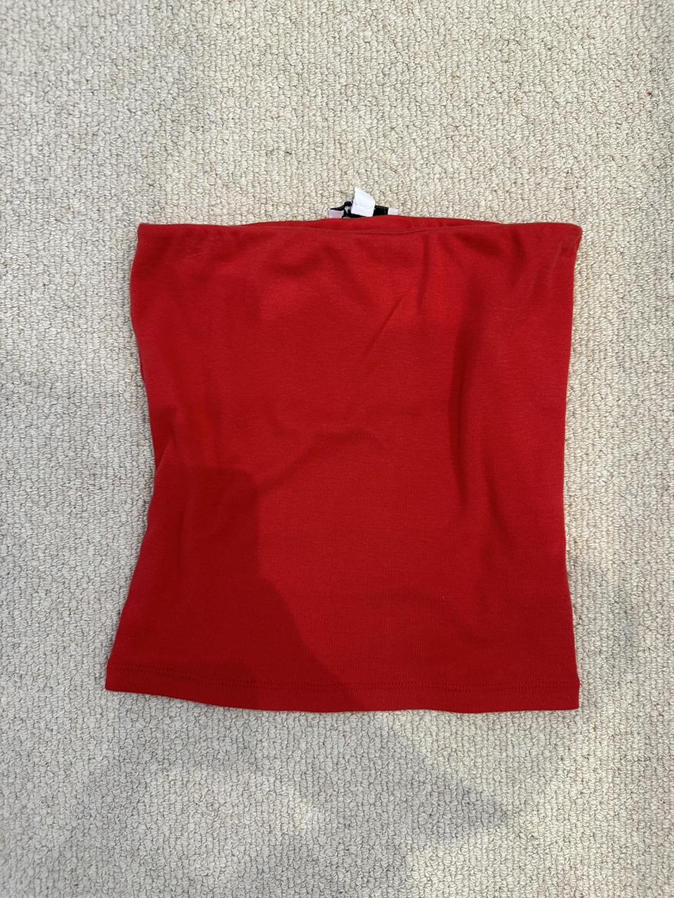 subdued red tube top - Depop