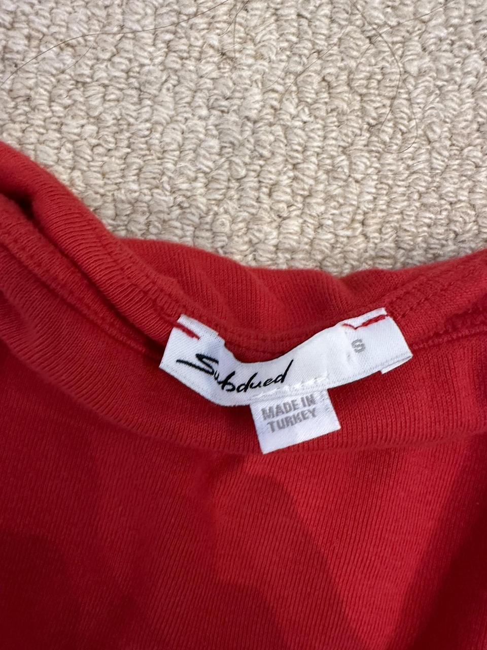 subdued red tube top - Depop