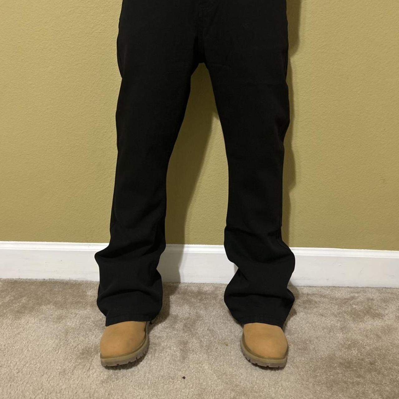 Black flared jeans 11 inch leg opening Reminds 30... | Depop