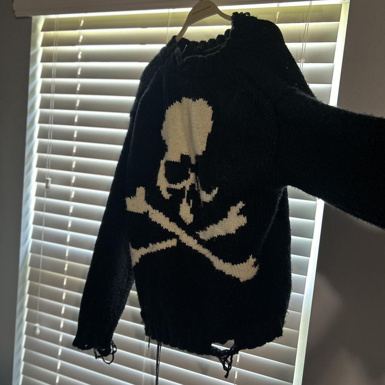 MASTERMIND WORLD DISTRESSED SKULL SWEATER SIZE M Dm... | Depop