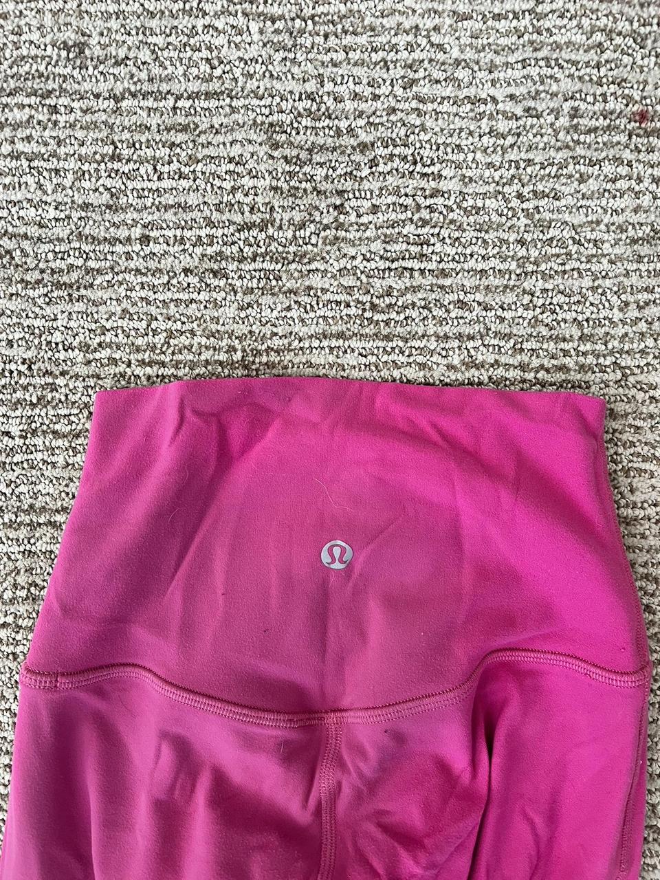 LULULEMON PINK LEGGINGS - size 0 🎀 hot pink... - Depop
