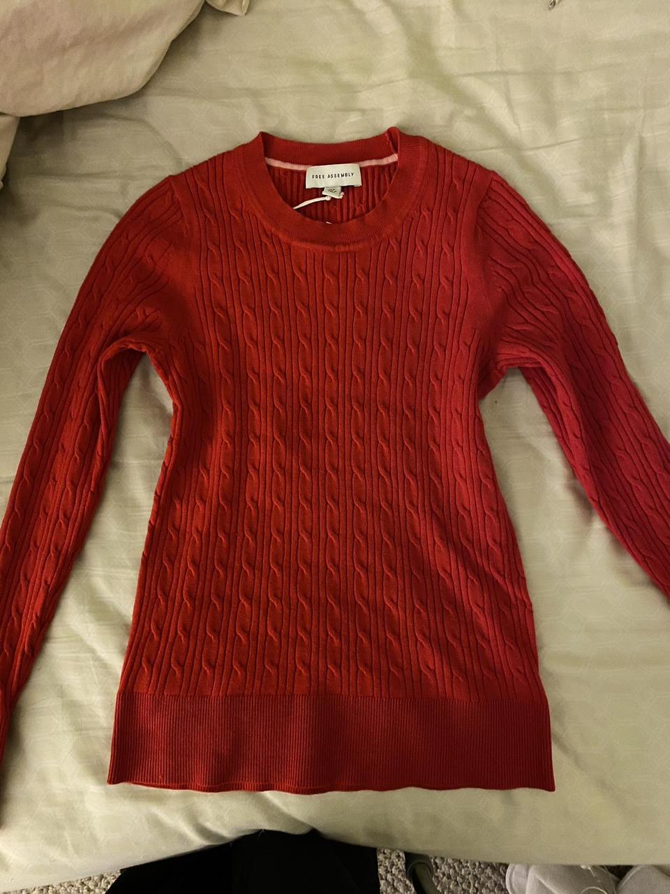 Red cable knit sweater—a stable for Fall and perfect... - Depop