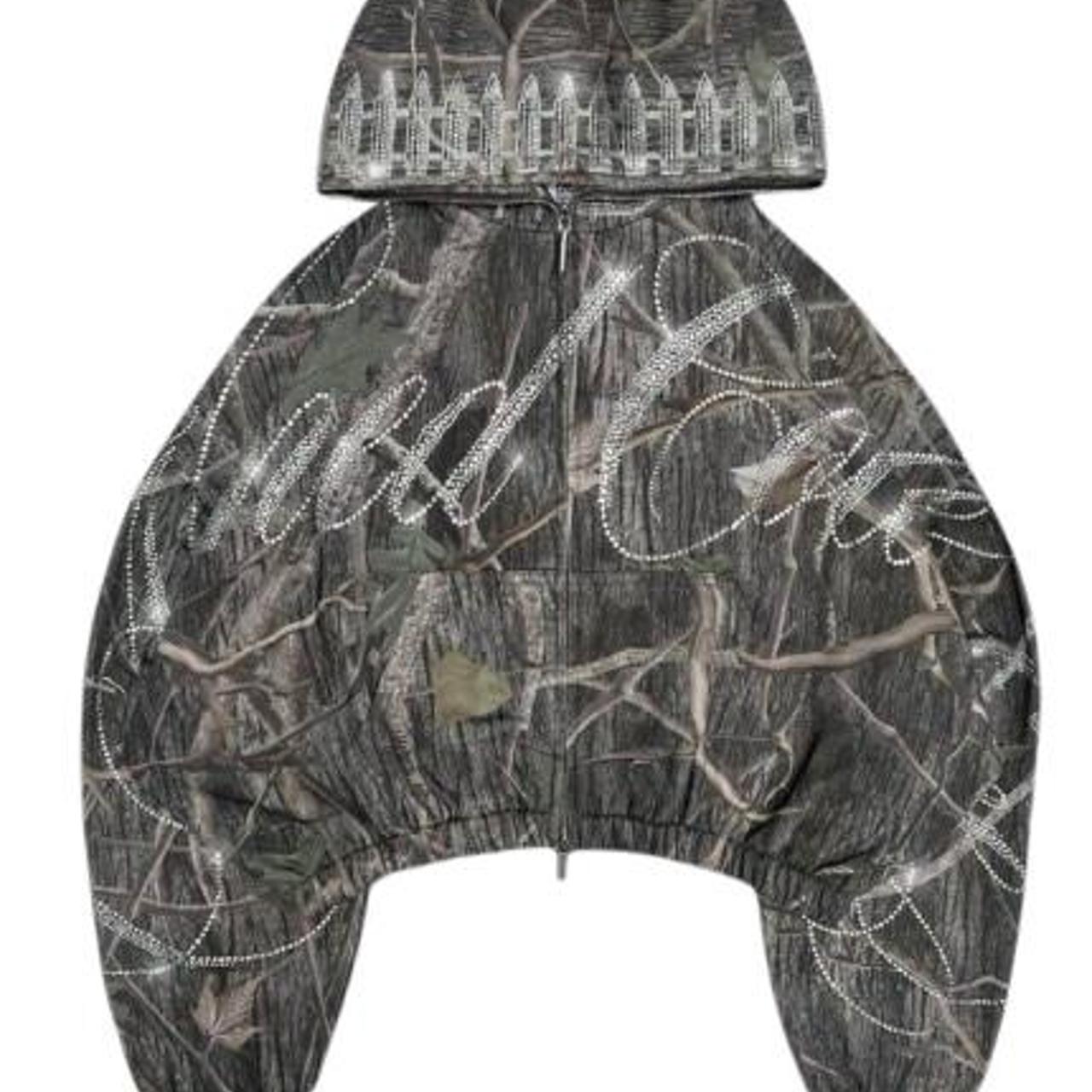 Named collective enemy rhinestone cropped zip up... | Depop