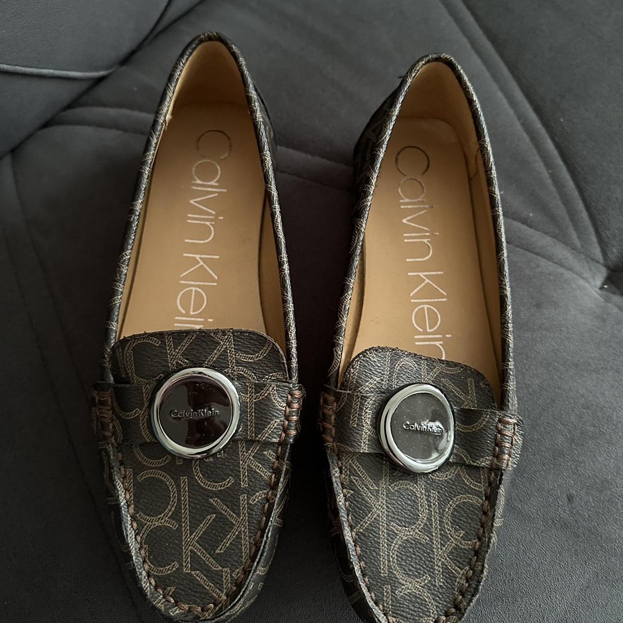 Calvin klein loafers womens brown store